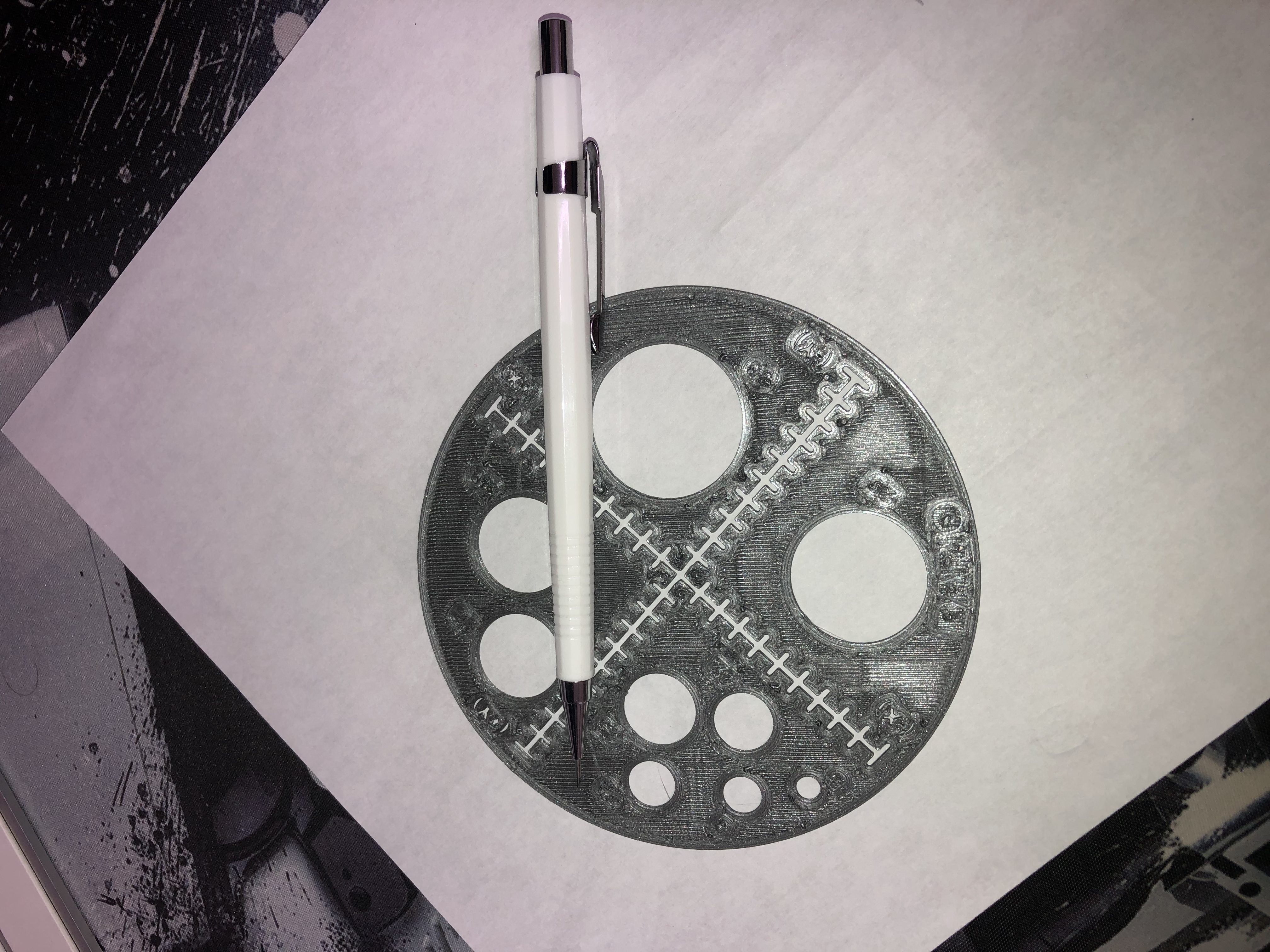 cartesian axis and circles ruler | 3D models download | Creality Cloud