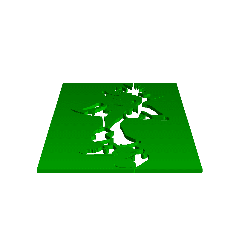 Free Digital Art STL Download - Crash Bandicoot stencil 2by SMT_M 🦊