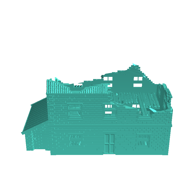 Props & Terrain STL Download - Brick building with two annexes and ...