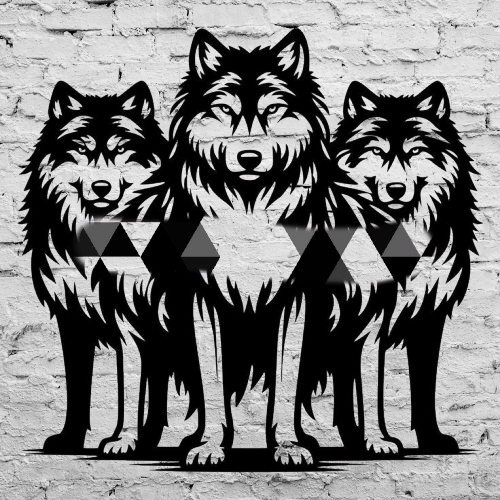 Home Decorations & Ornaments STL Download - wolf pack 3 wall artby Danu ...