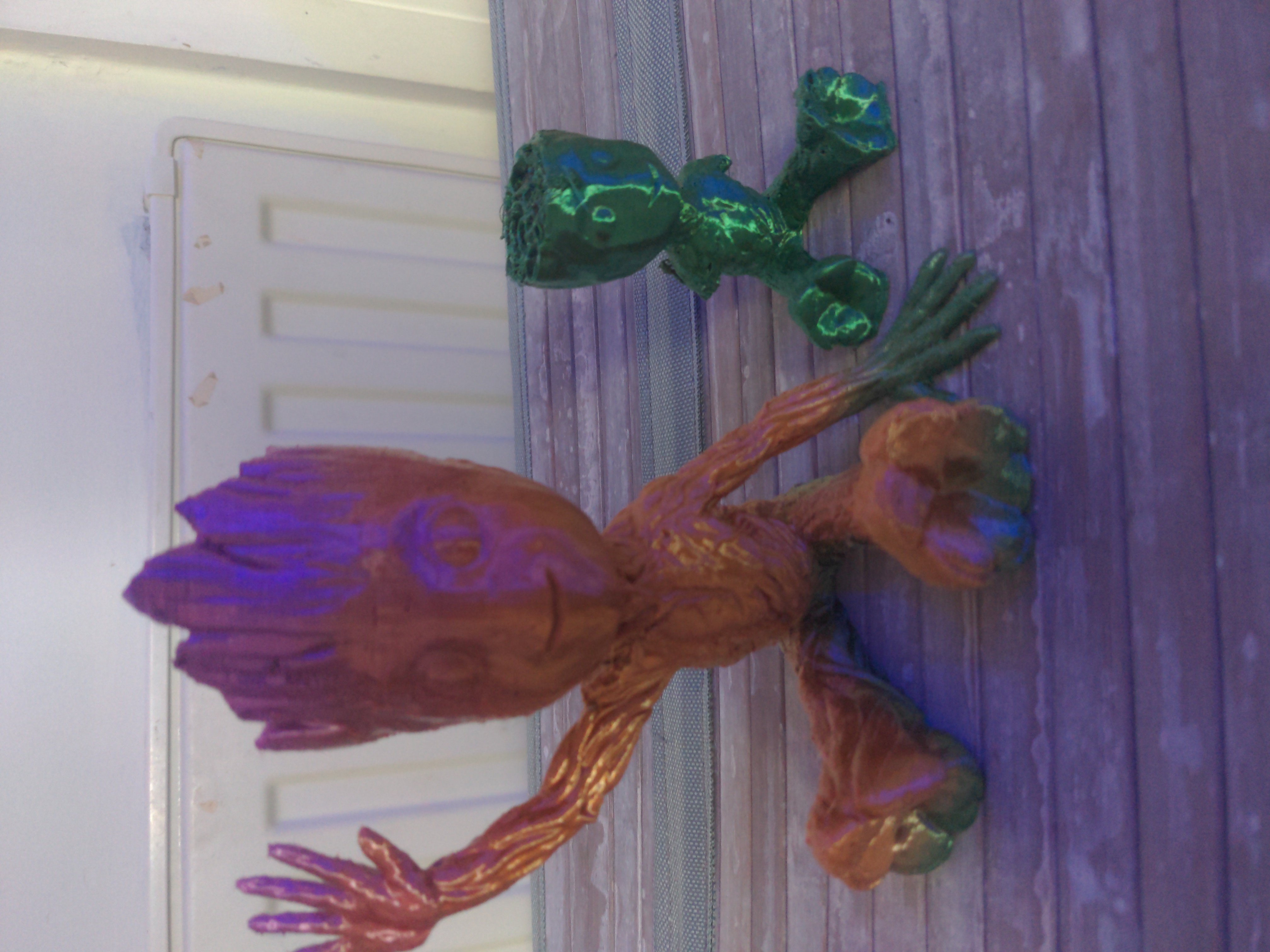 i originally printed a baby groot in green but failed then i decided to ...