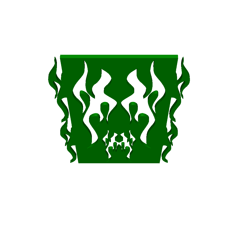 Free Digital Art STL Download - flame stencil 3by Chris Littrell