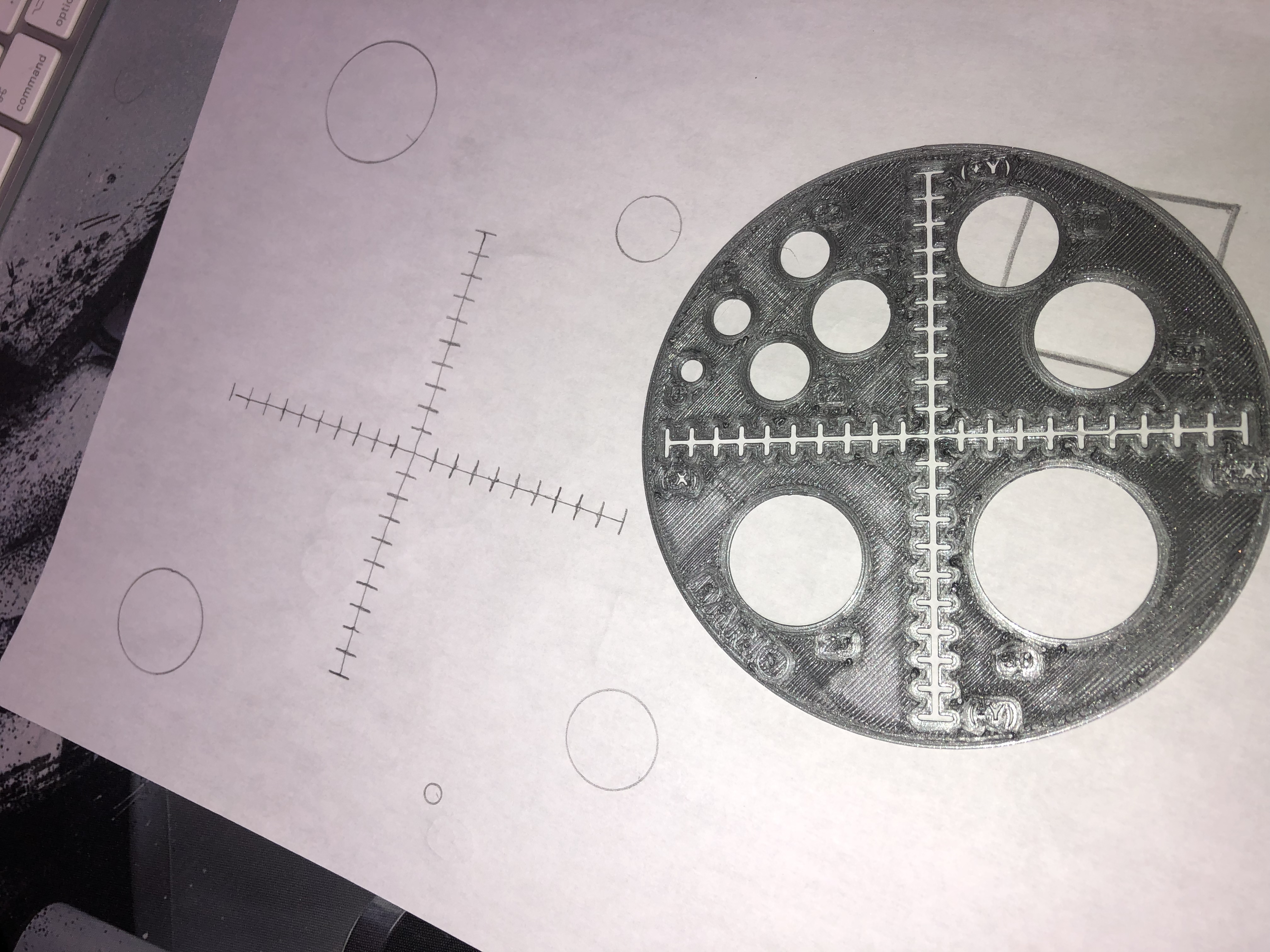 cartesian axis and circles ruler | 3D models download | Creality Cloud