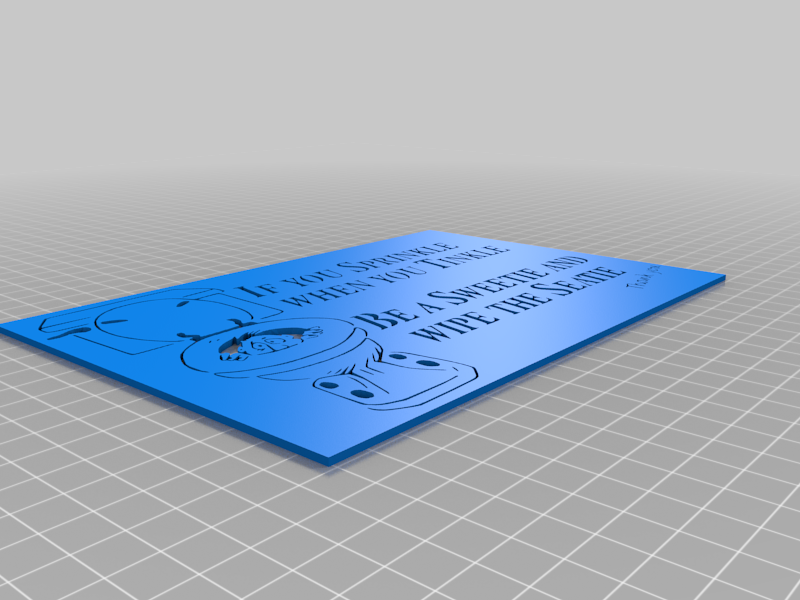 Toilet Poem stencil | 3D models download | Creality Cloud
