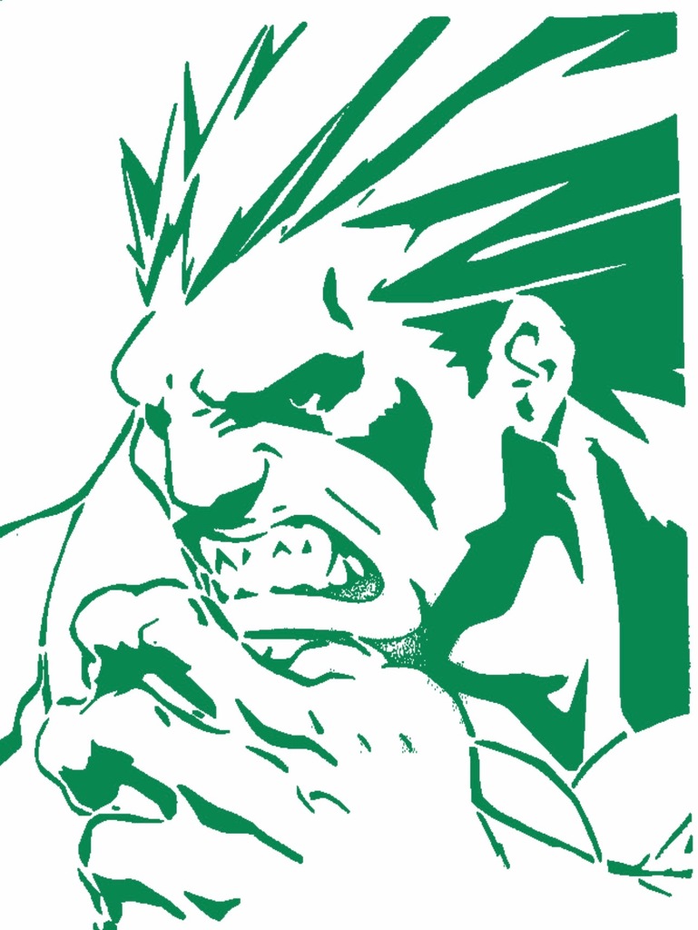 SF Blanka stencil | 3D models download | Creality Cloud