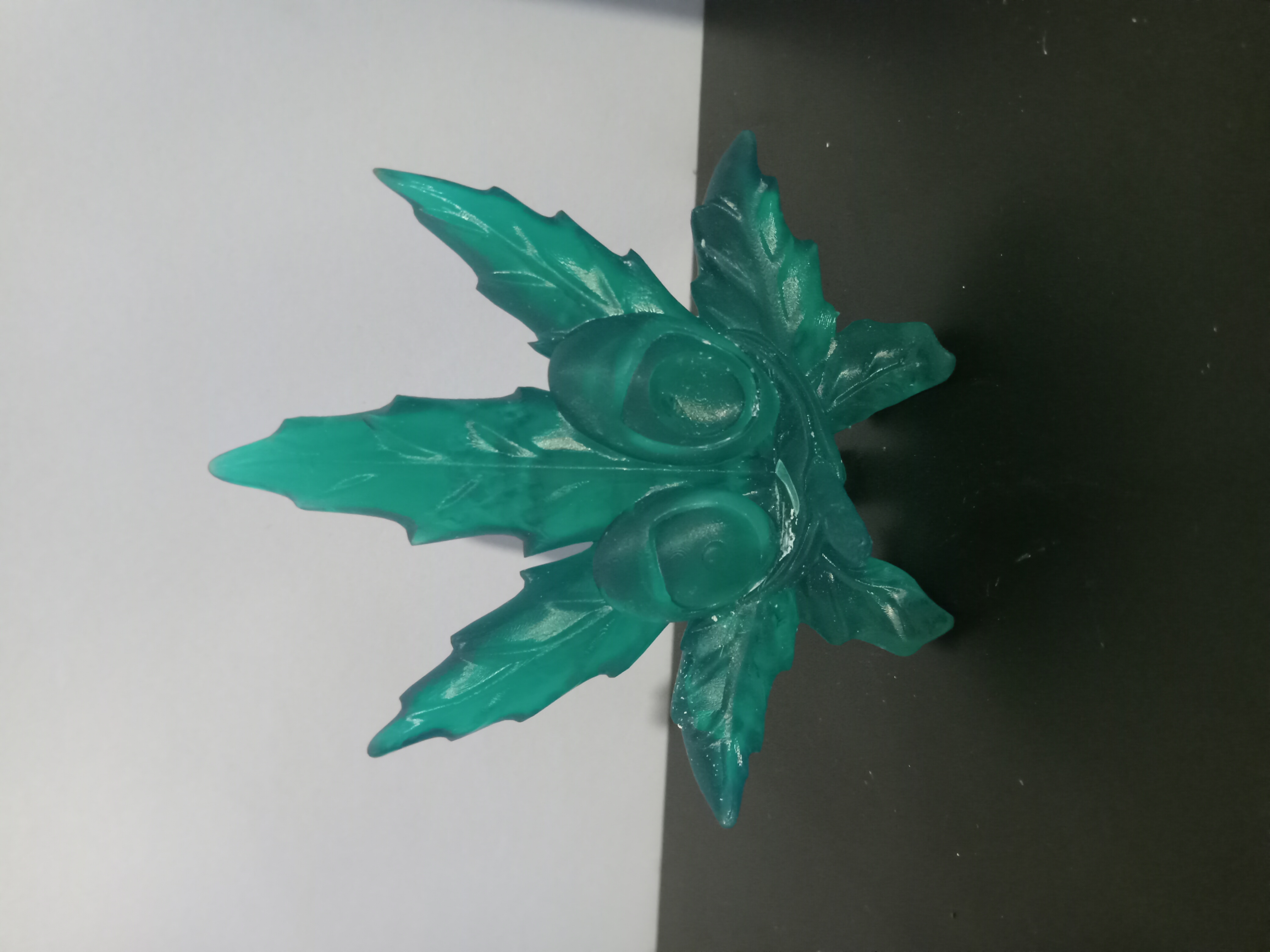 this is the smoking pot leaf done on the photon mono x2 I Rescaled it ...