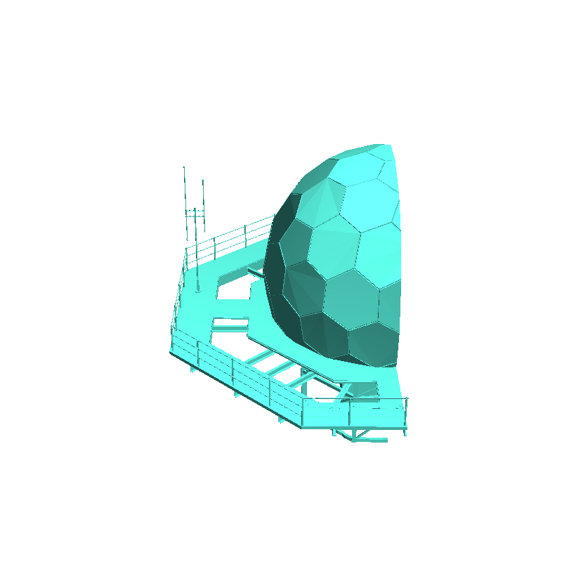 Other STL Download - Large control center with radar domes and damaged ...