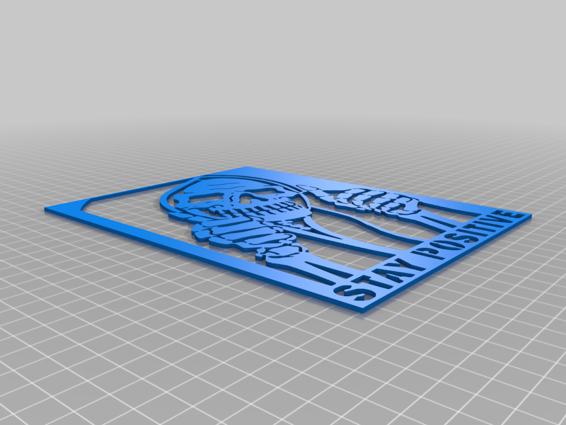 Free Digital Art STL Download - Stay Positive Reaper stencilby SMT_M 🦊