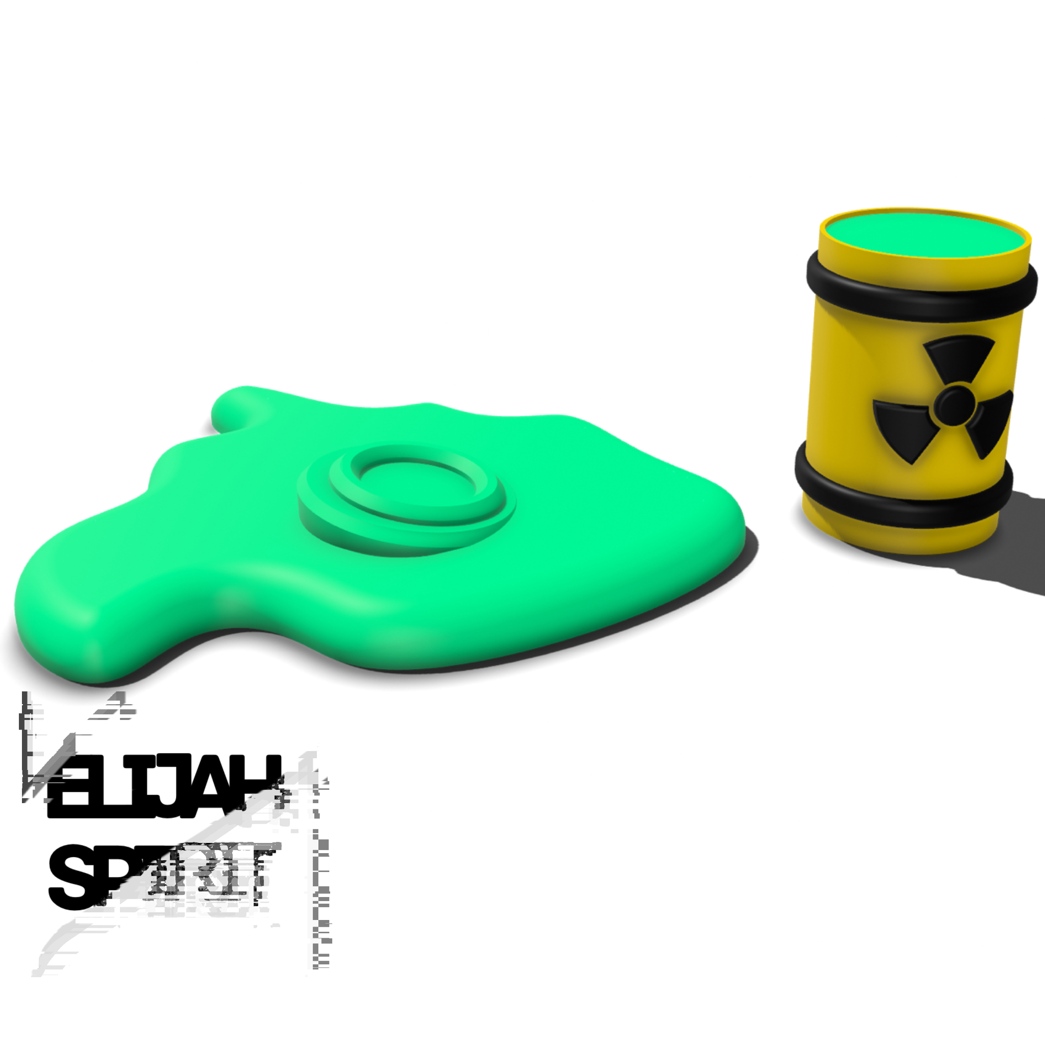 Radioactive barrel with puddle. (Glow in the dark) | 3D models download ...