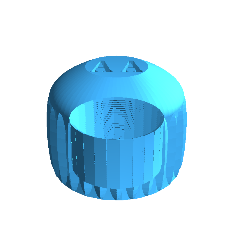 AA battery container cap with support. | Creality Cloud