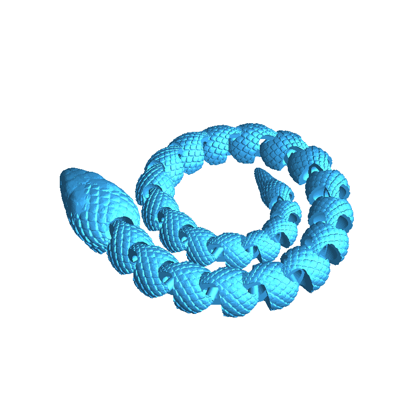 Check out this striking red articulated snake I printed on my Creality ...