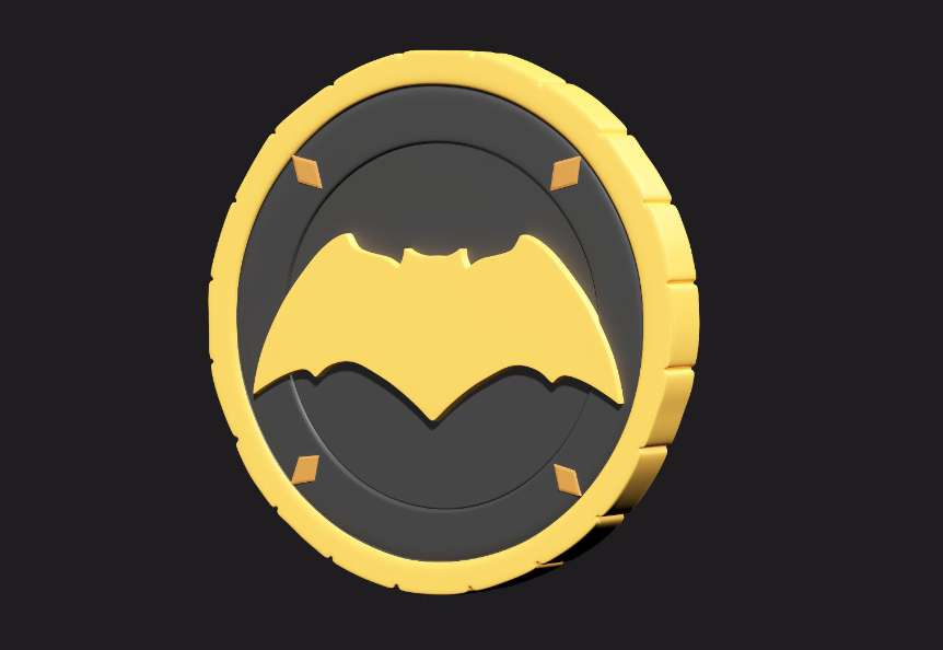 Free Badges & Coins STL Download - Bat Coin by Sprint 3DX