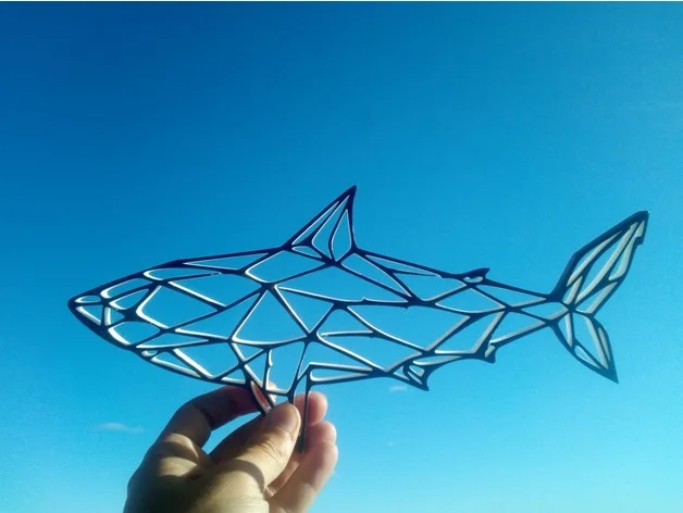 Shark II Wall Sculpture 2D | 3D models download | Creality Cloud