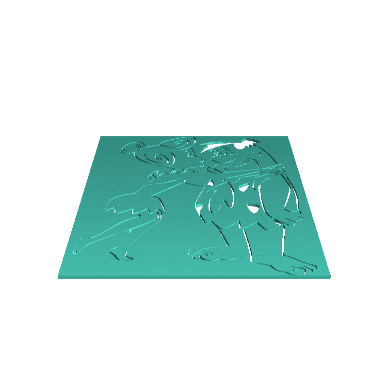 Free Characters & Creatures STL Download - Fred and Wilma stencilby SMT_M 🦊