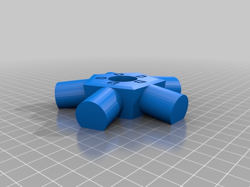 Geodesic Dome 4V Connector for 3/4" PVC pipe | 3D models download ...