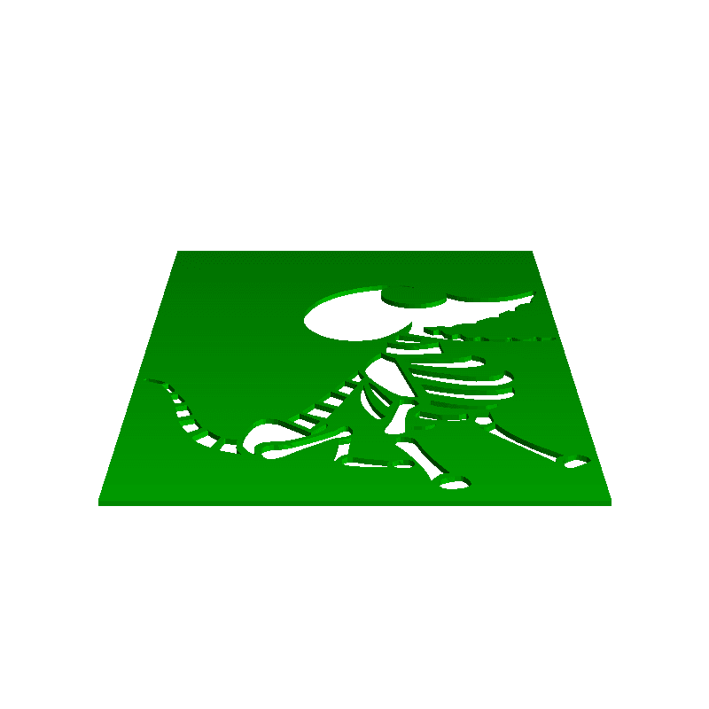 Free Digital Art STL Download - Skeleton Dog stencilby SMT_M 🦊