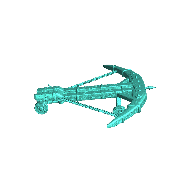 Wooden ballista siege engine on two wheels (1) - miniatures | 3D models ...