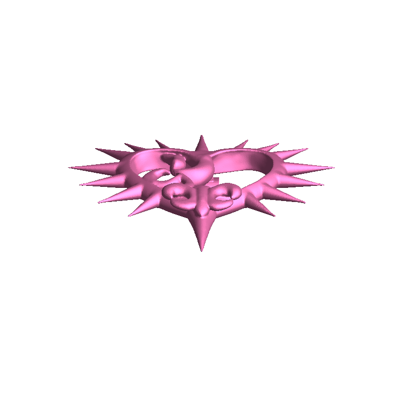 Jewelry & Accessories STL Download - Spiky Heart Pendantby Khatri3D