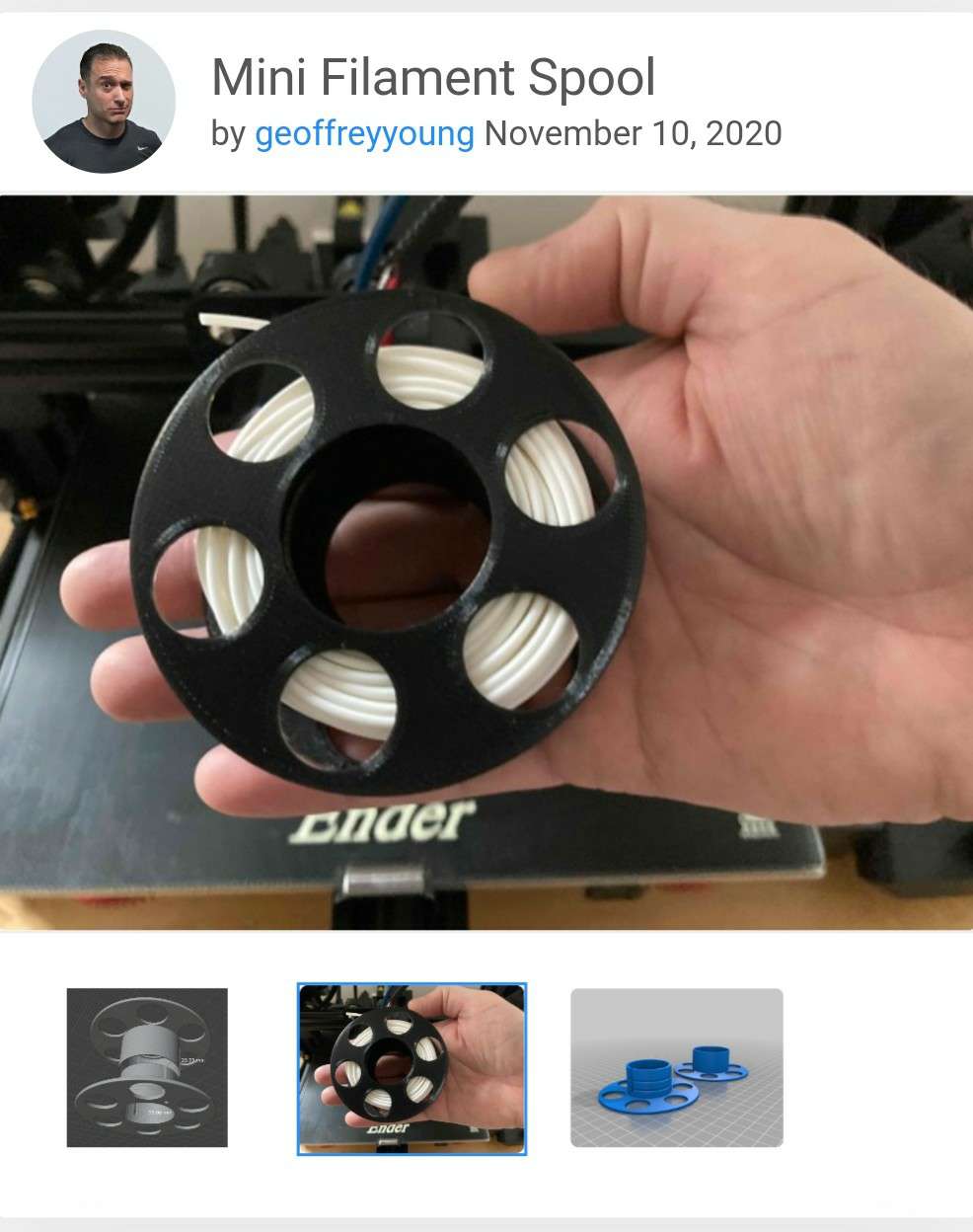 Mini Filament Spool | 3D models download | Creality Cloud