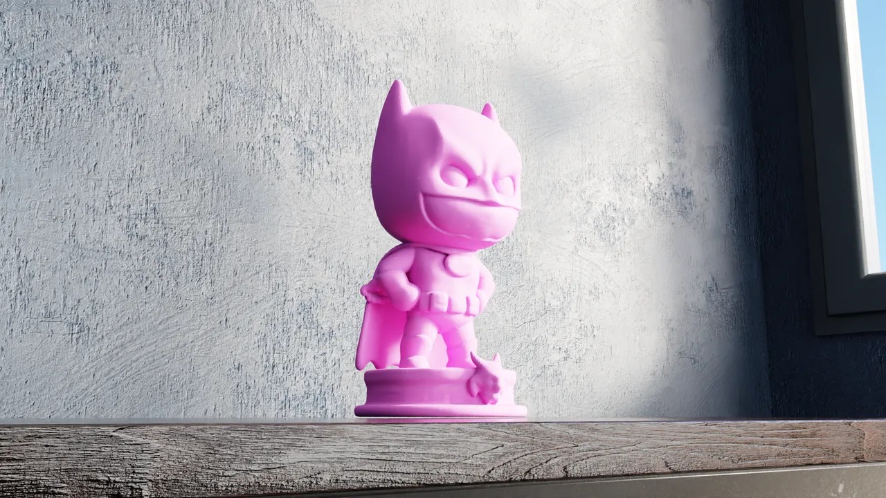 3D Printer Files | 3MF File | Chibi Batman Desk Buddy | Creality Cloud