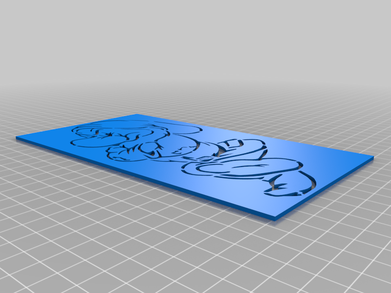 Free Digital Art STL Download - Grumpy stencilby SMT_M 🦊