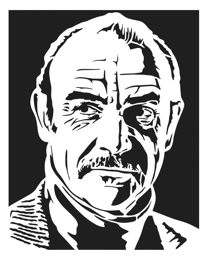 Sean Connery stencil | 3D models download | Creality Cloud