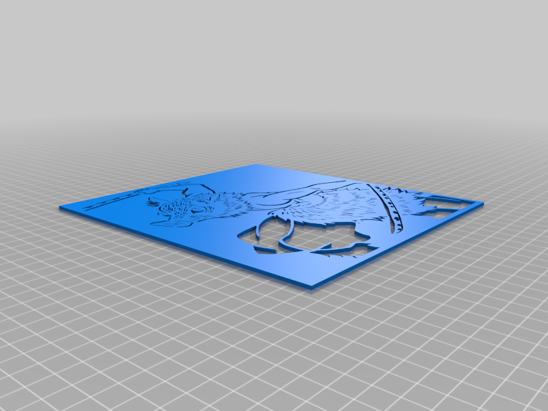 DS Inosuke Hashibira stencil 2 | 3D models download | Creality Cloud