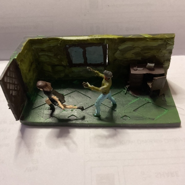 Zombie chasing a woman it tells its own story just use your own ...