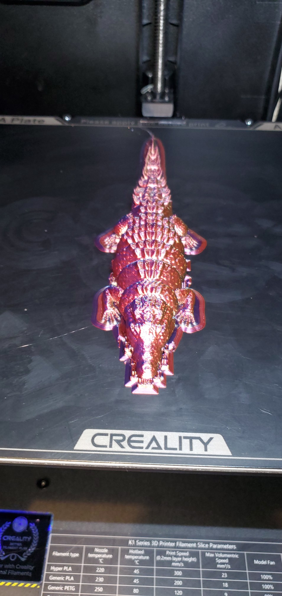 super cute articulated alligator. super easy print , i did slow it down to 50 percent to make it ...
