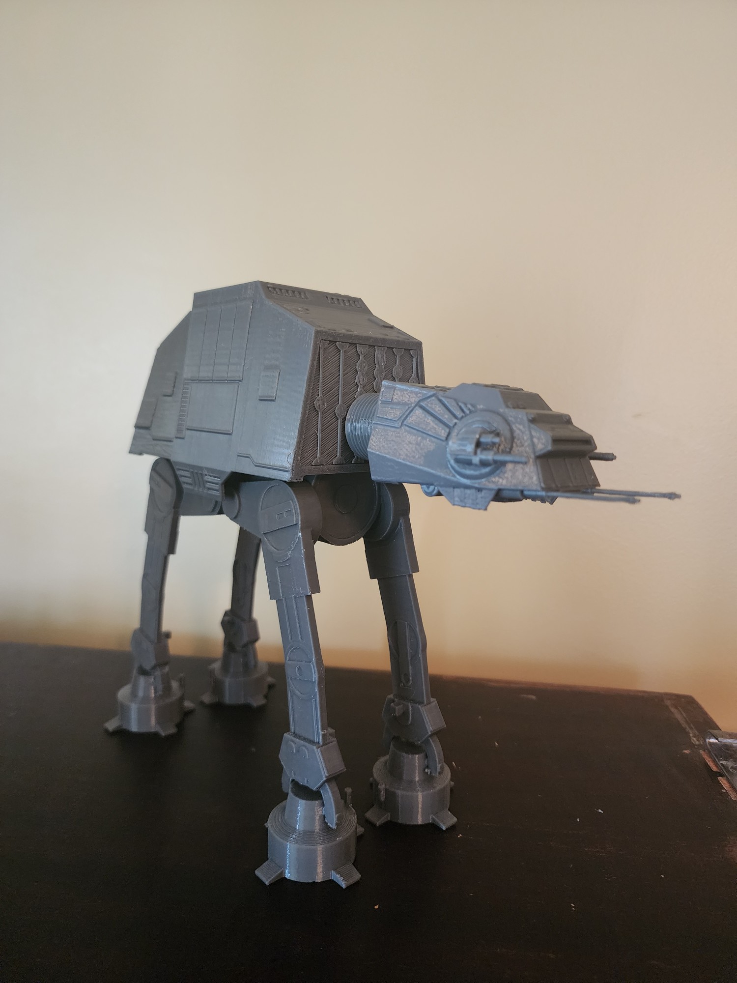 BEWARE of the little connecting rods at the feet. They snap easily. Overall nice model ...