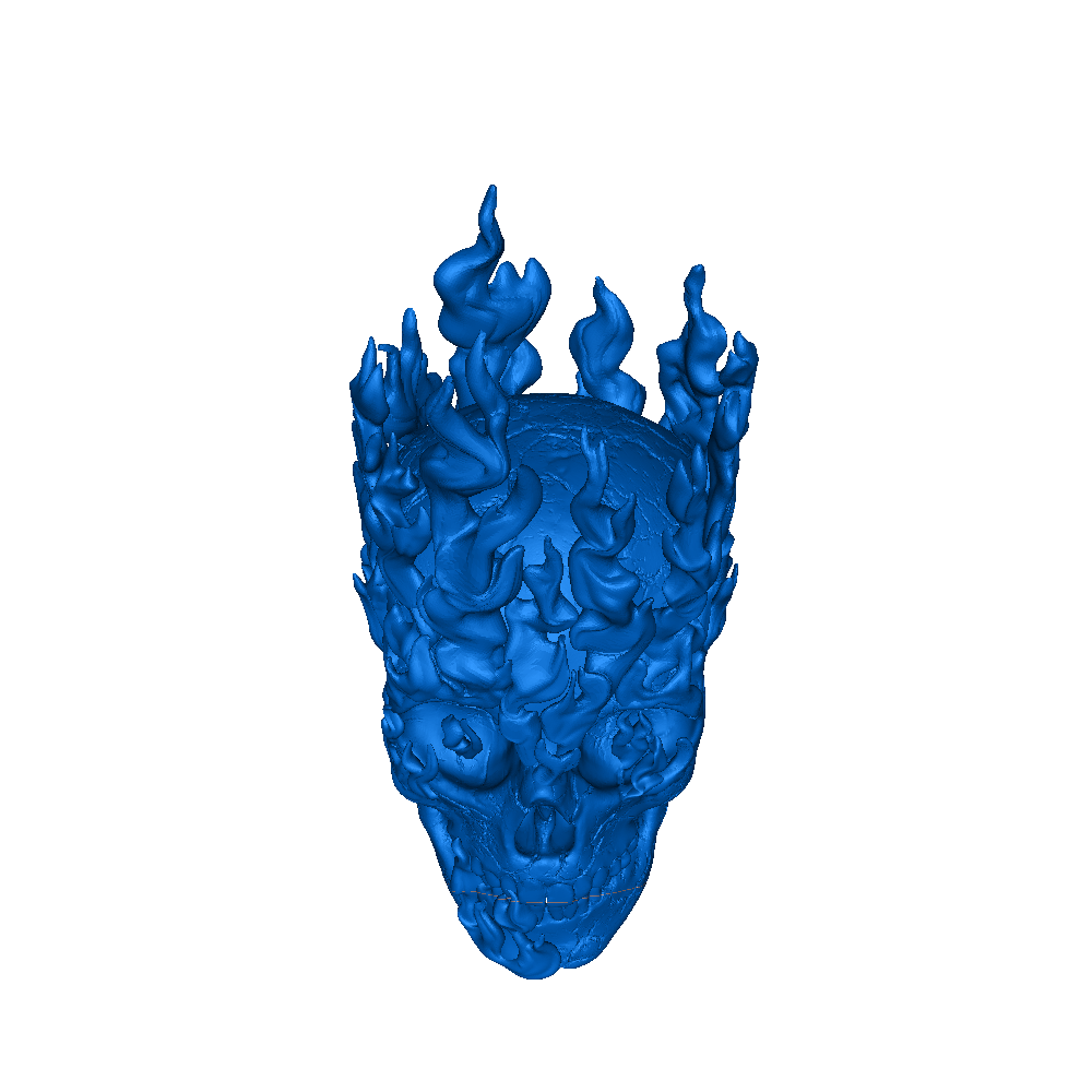 Sculptures & Artworks STL Download - fire skullby o88SMITHY88o