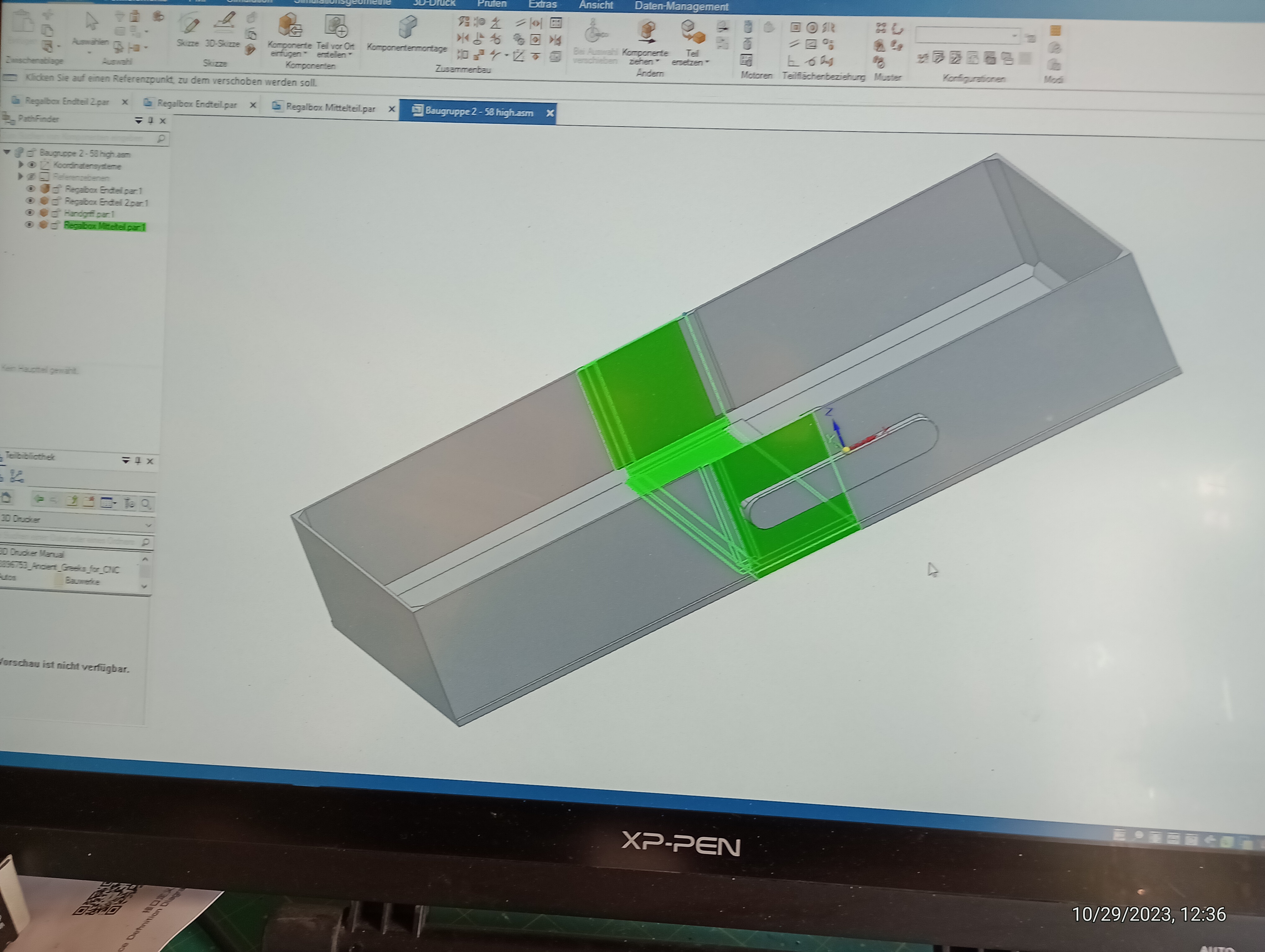 Shelf Boxes minimum length 300 mm height 58 | 3D models download ...