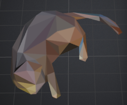 Sculptures & ArtworksSTL 다운로드 -Cat Low Poly - katt_bearakuda