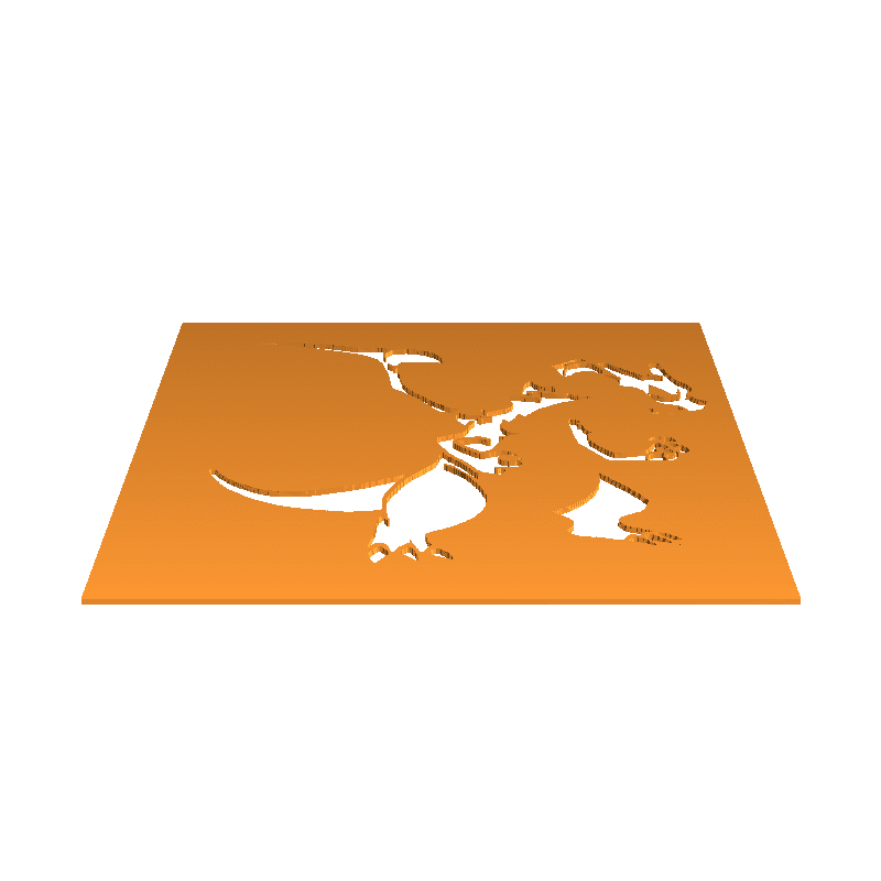 Free Other STL Download - Mega Charizard X 2 layer stencilby SMT_M 🦊