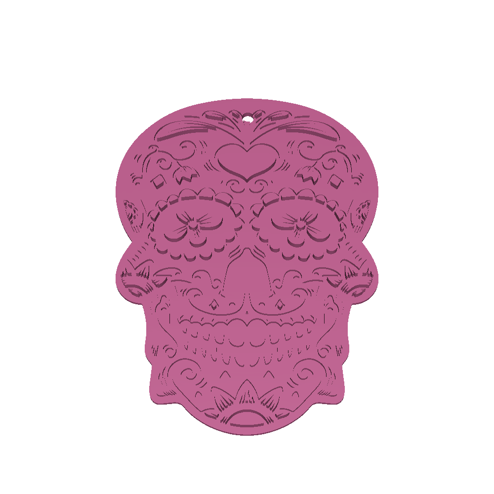 3D Printer Files | 3MF File | Sugar Skull Christmas Ornaments ...