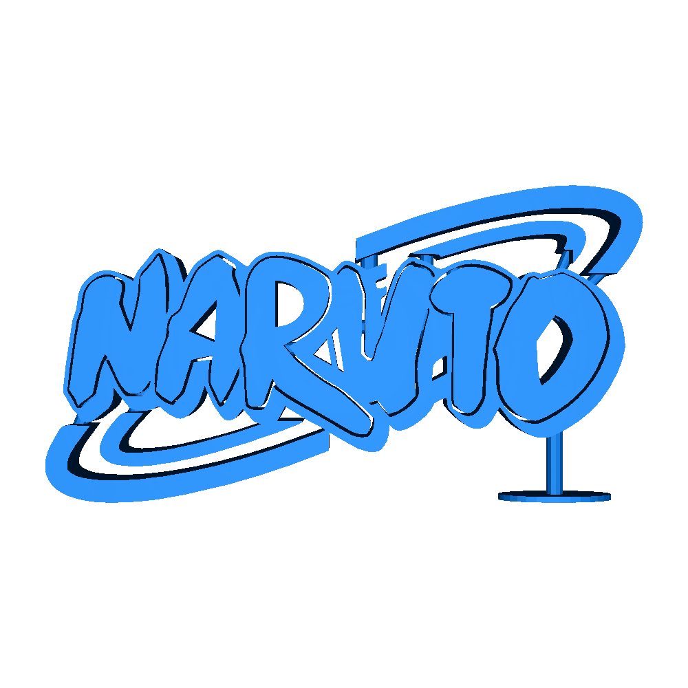 Free Digital Art STL Download - naruto letrasby Eric Soto