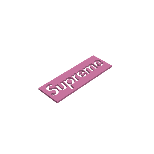 Free Other STL Download - Supreme logoby Epic 3D Studio