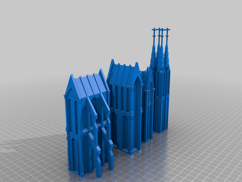 Free Props & Terrain STL Download - epic 40k - modular gothic wallsby ...