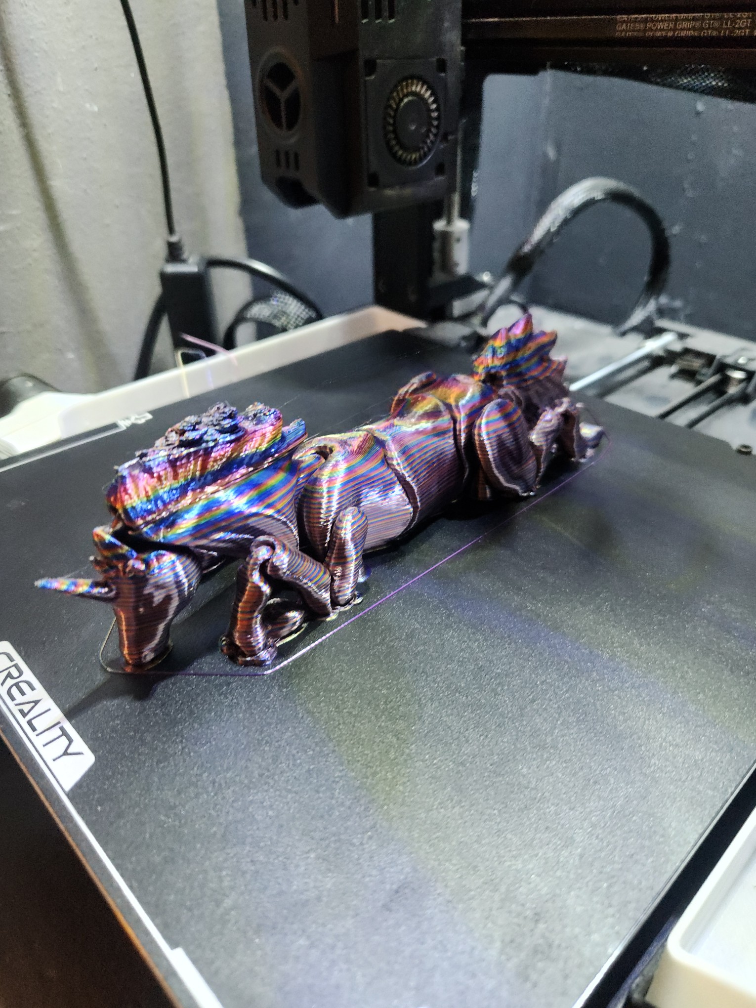 the first print i had to abort, because the brim on first two legs came loose. this second print ...