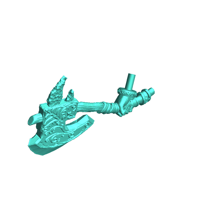 Characters & Creatures STL Download - Skeleton warrior with two axes ...