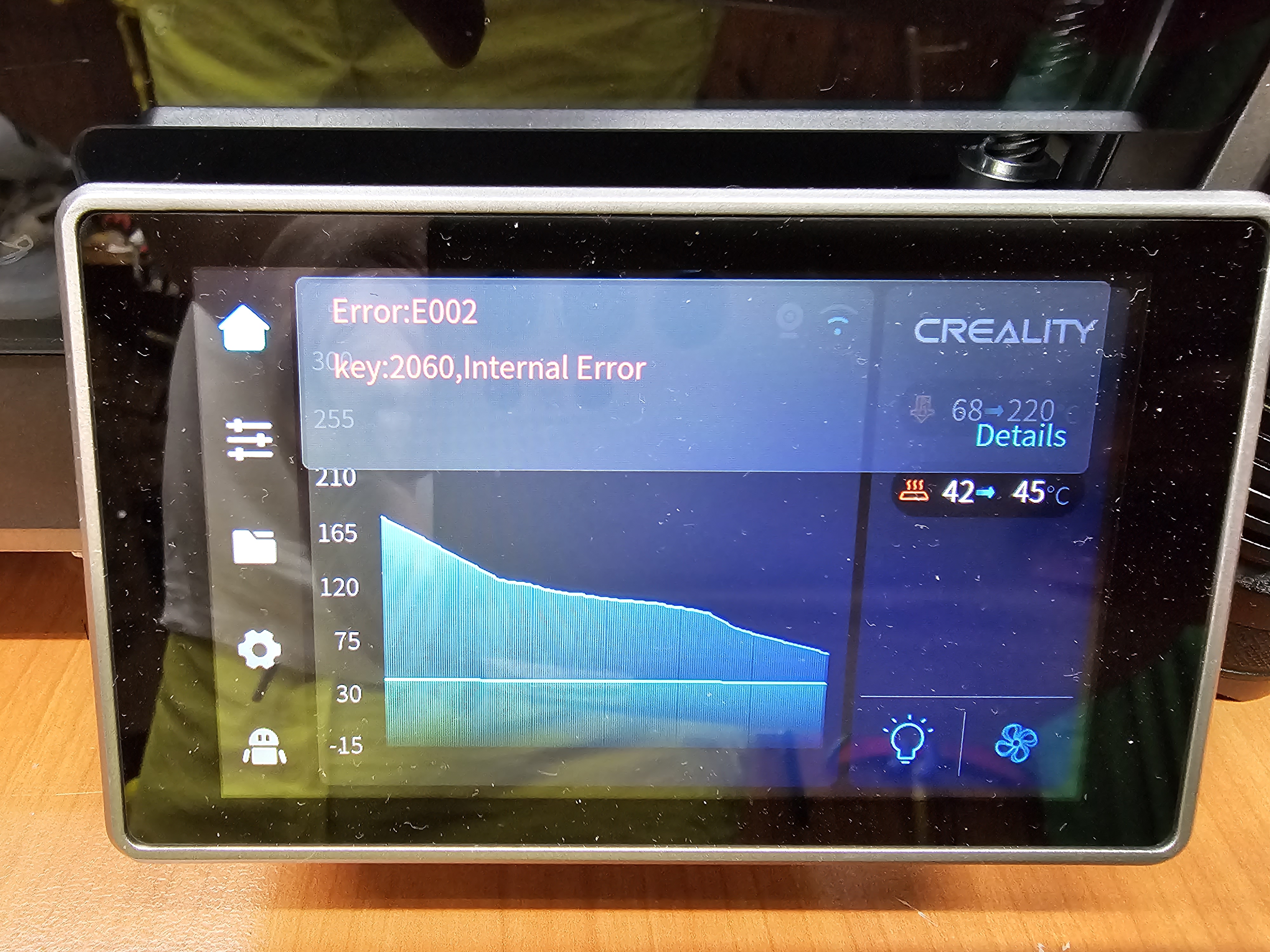 k1 error e002 key 2060 | Creality Cloud