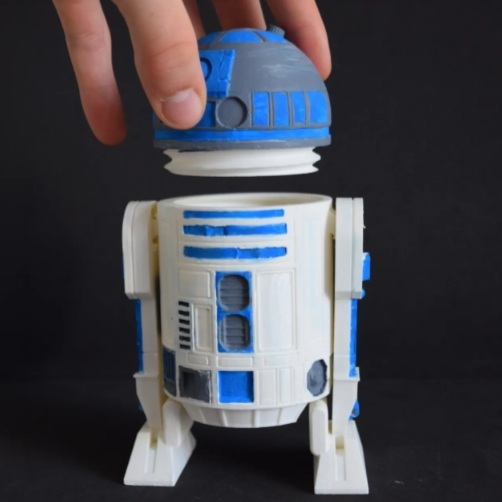 3d yazıcı baskı modelleri | 3MF | R2-D2 storage box | Creality Cloud