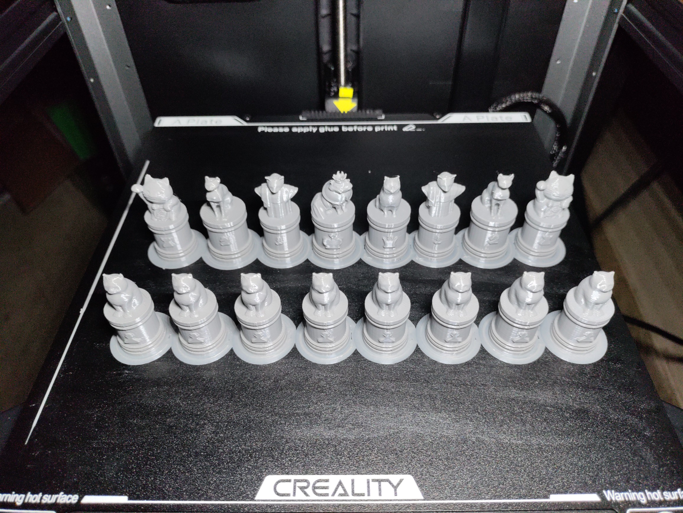 dedicated to my cats and my love if chess I have crafted the first half of the cat chess set ...