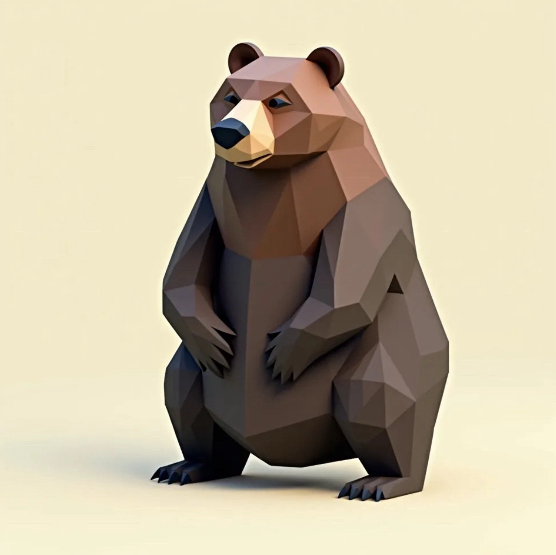 3D Printer Files | 3MF File | Polygon Bear Statue | Creality Cloud