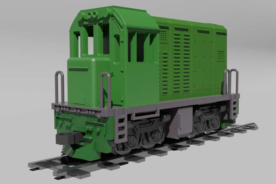 Locomotive Train Miniature CC201 Chibi (Super Deformed) | 3D models ...