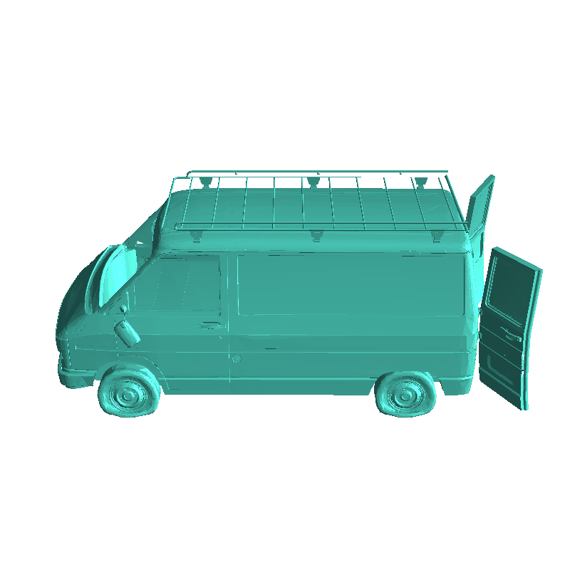 Other STL Download - Modern van with open rear doors and crates of ...