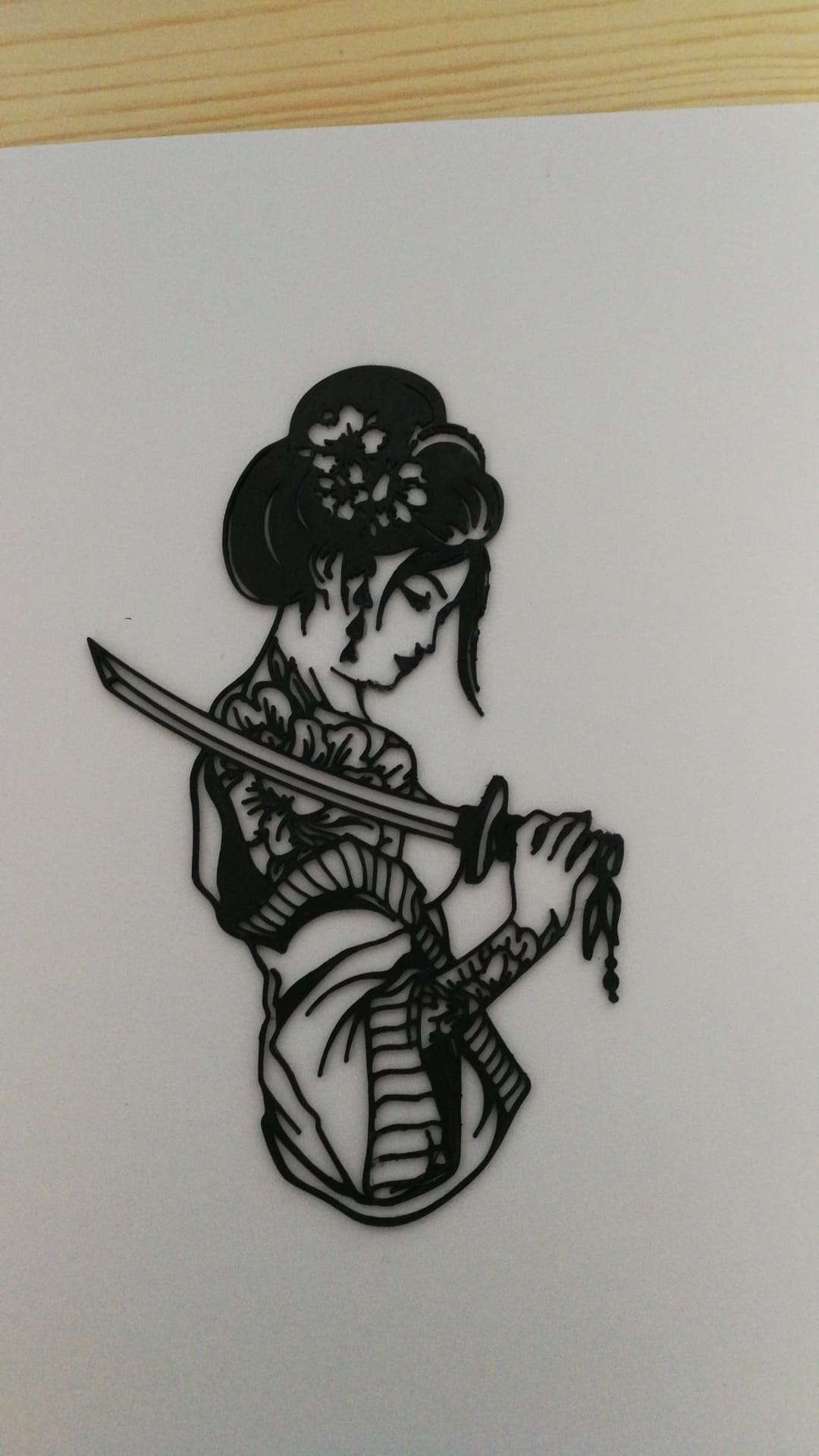 Una Geisha en 2D para enmarcar. | Creality Cloud