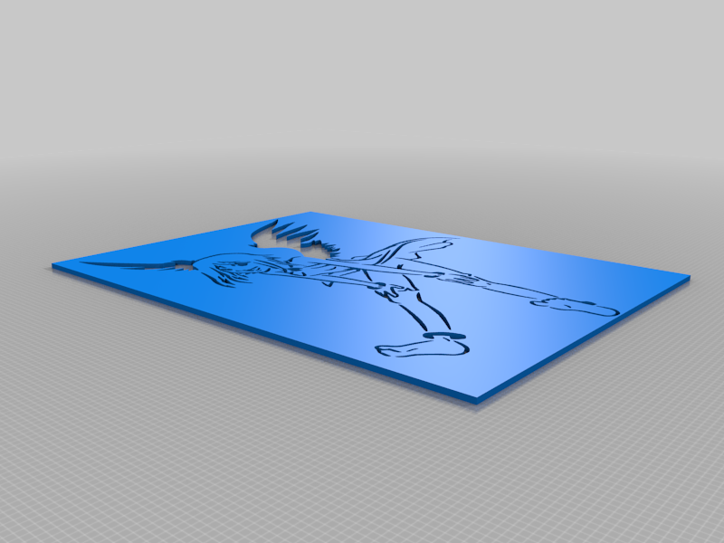 Angel girl stencil 8 | 3D models download | Creality Cloud