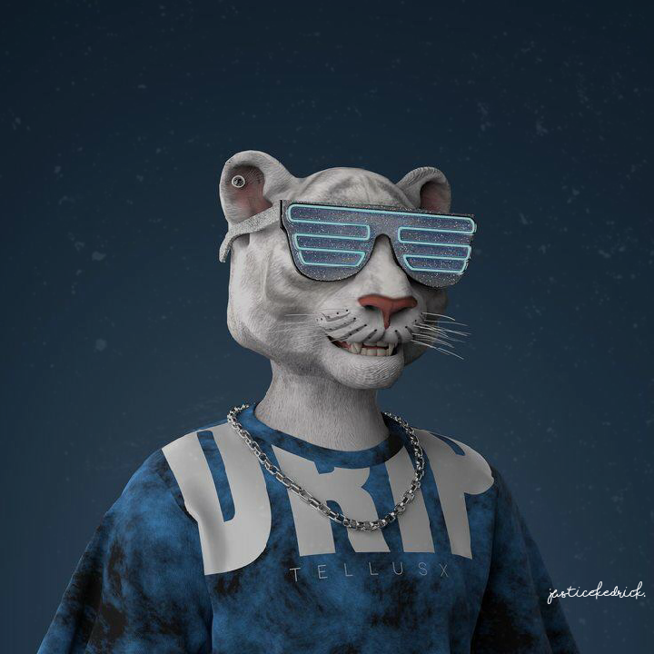 tiger is dripping #3dart #modelling #animation #k | Creality Cloud