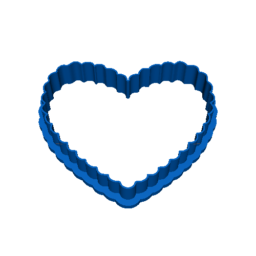 Free Badges & Coins STL Download - Scalloped Heart Cookie Cutterby ...